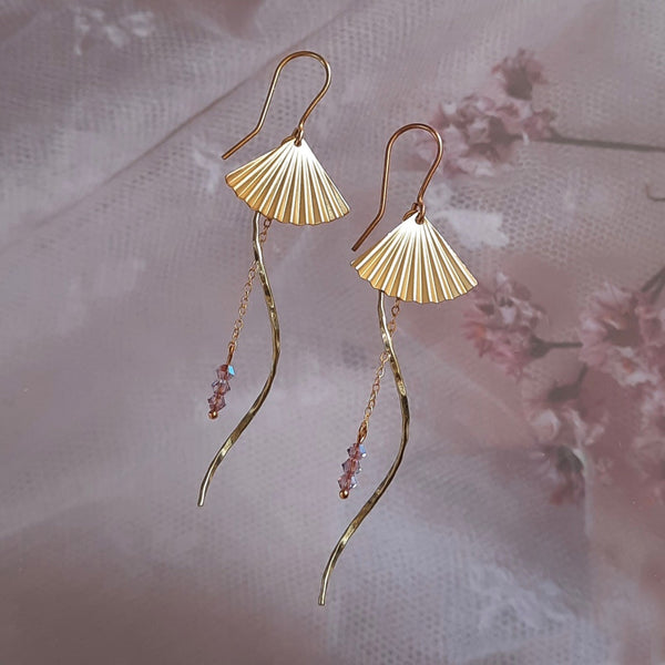 Fan Long Tangles Earrings – Melanie Hand Design Jewellery